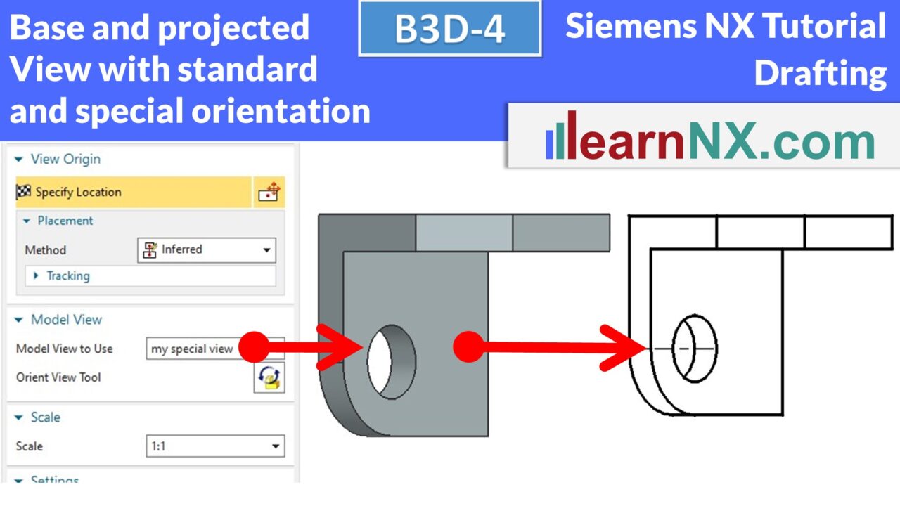 Siemens NX | Stepped section view, section view with angle segments