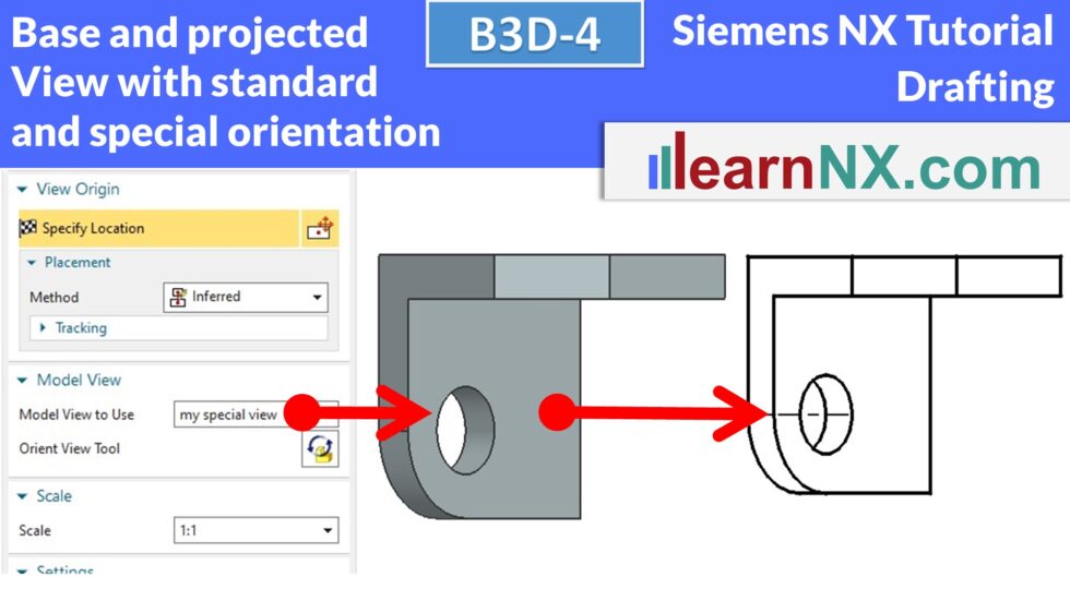 Siemens NX | Stepped section view, section view with angle segments