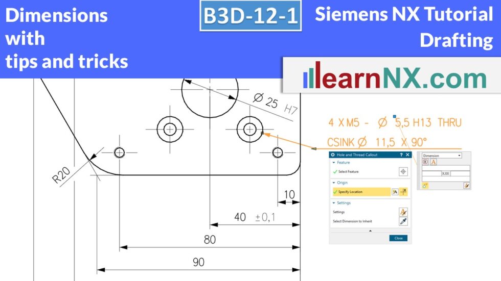 Siemens NX | Stepped section view, section view with angle segments