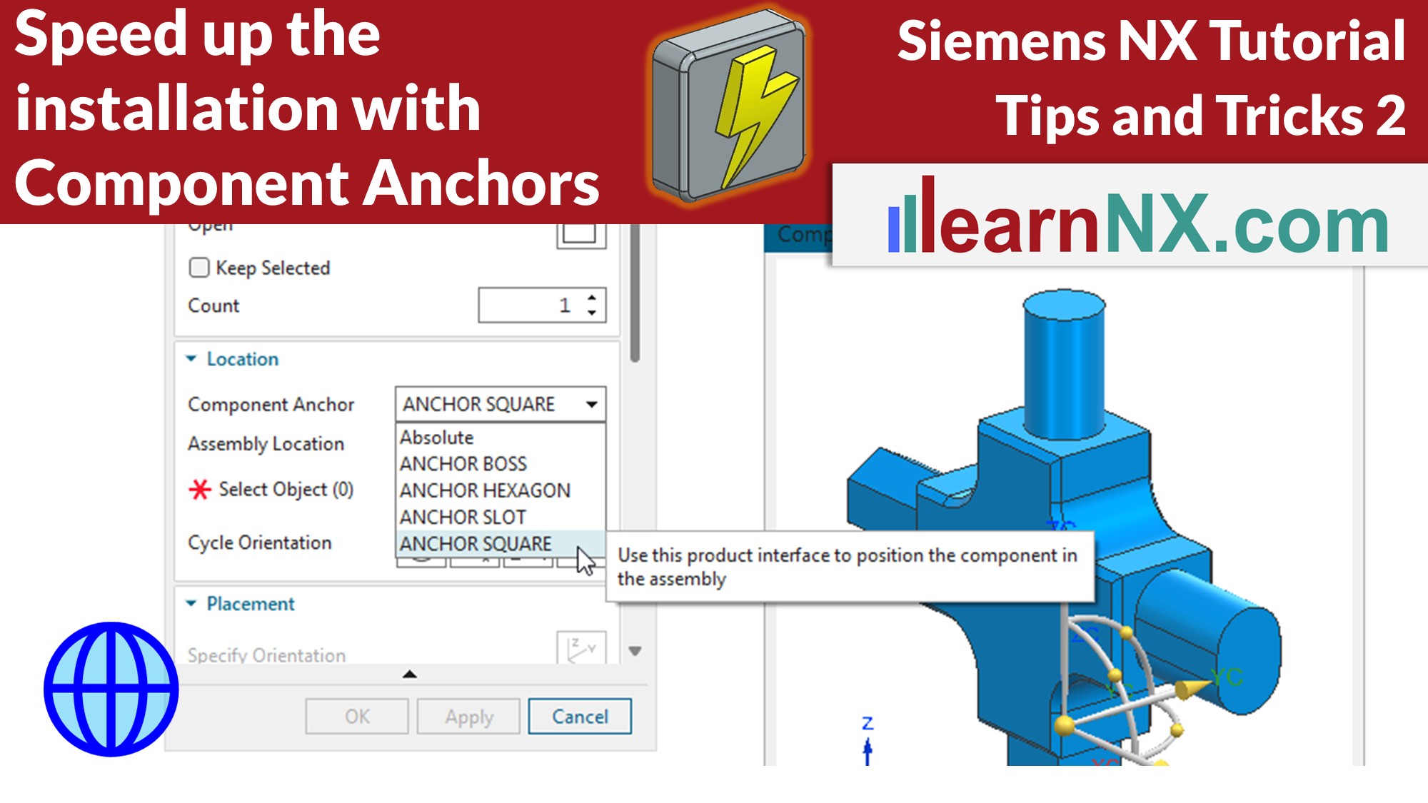 Siemens NX Tutorial | Show center of gravity (center of mass)