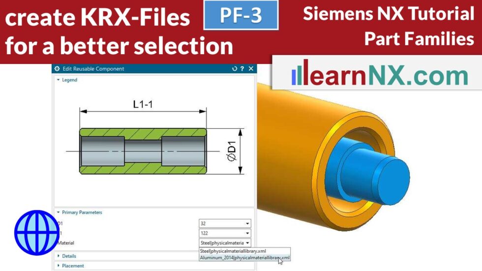 Siemens NX Tutorial | create assemblies with Part Families